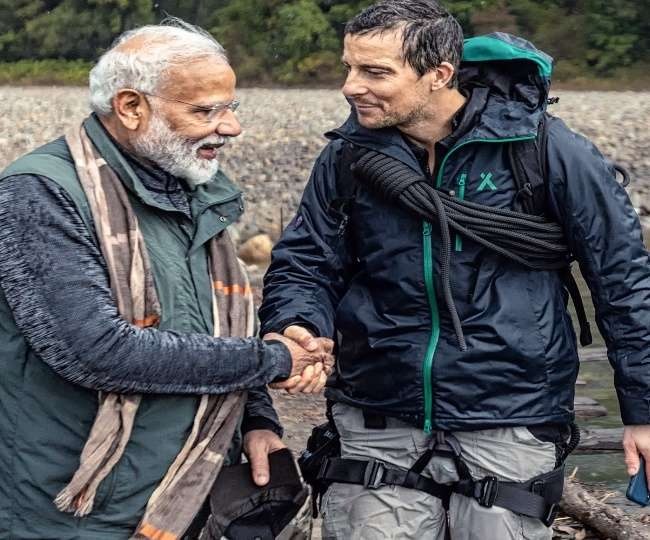 PM Modi was 'calm in crisis' says Bear Grylls ahead of 'Man vs Wild ...
