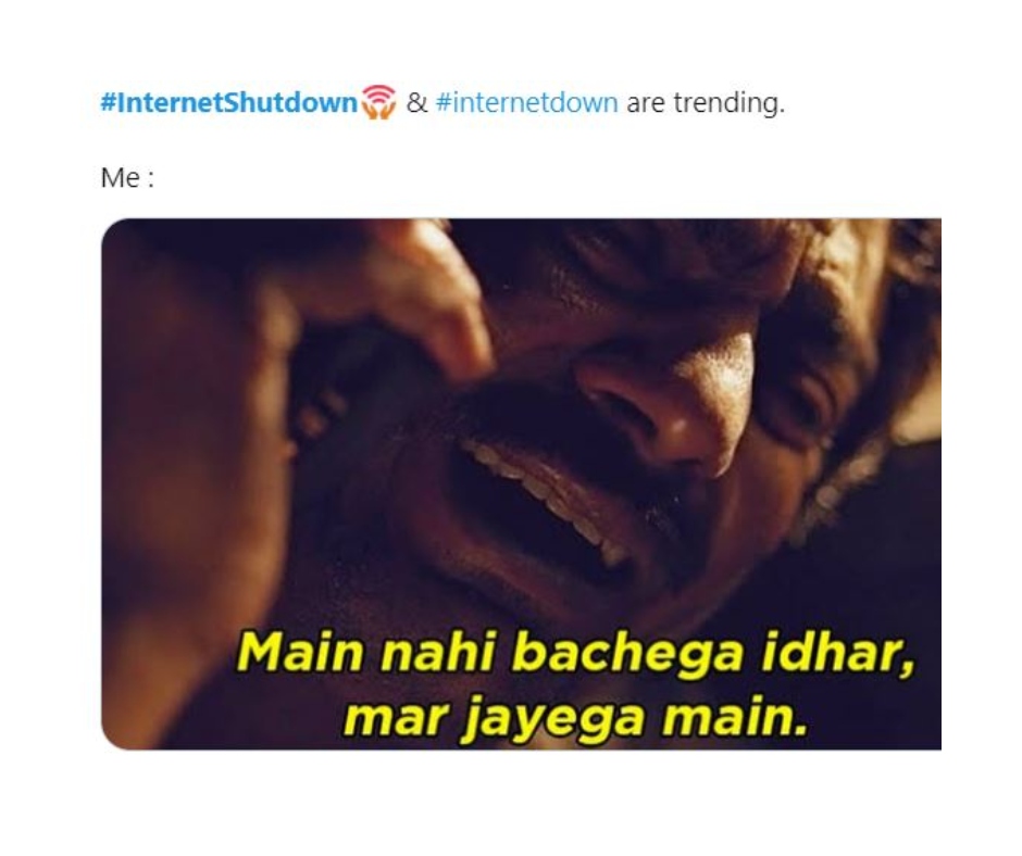 #InternetShutdown trends on Twitter and gives birth to hilarious memes ...