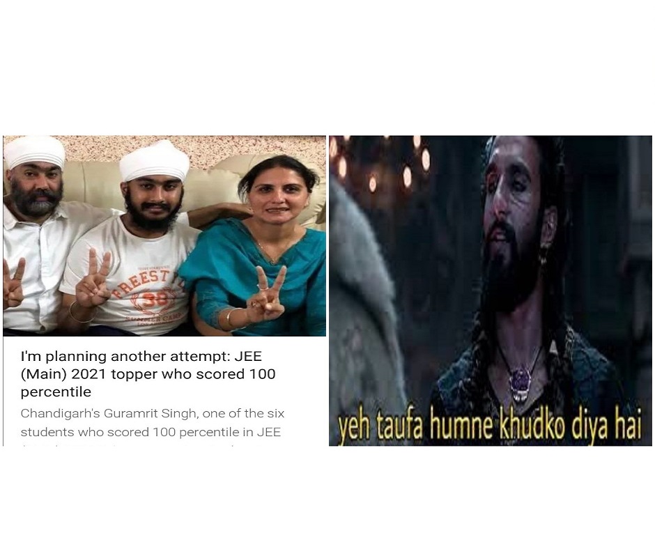 JEE Main topper, who scored 100 percentile, wants to reappear in the ...