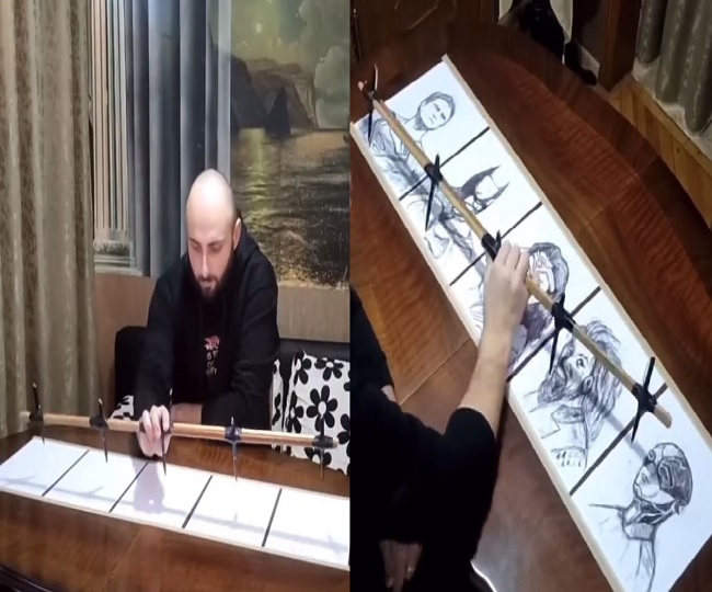 Artist makes 5 superhero portraits at one go; Netizens applaud this ...