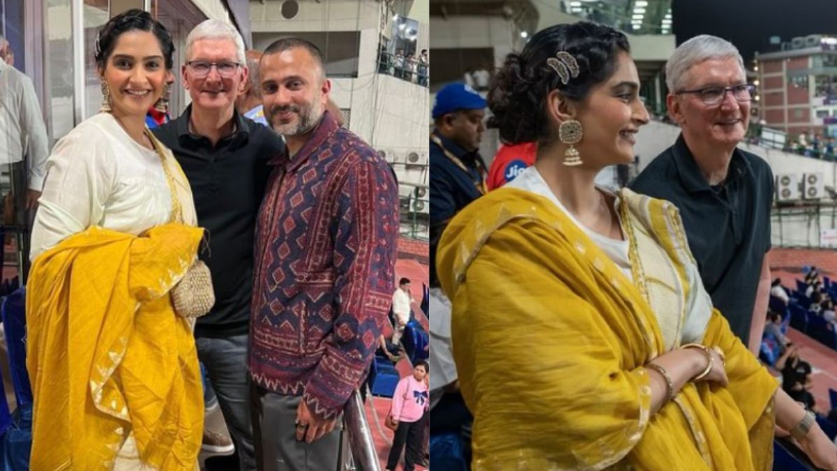 These Pictures Of Tim Cook Enjoying IPL Match With Sonam Kapoor Are Too ...