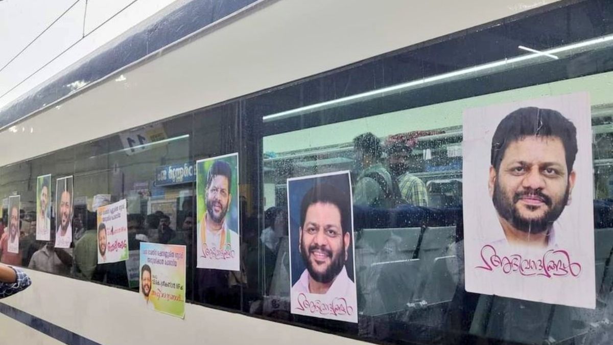 Congress MP’s Posters Appear On Kerala Vande Bharat Train Day After ...