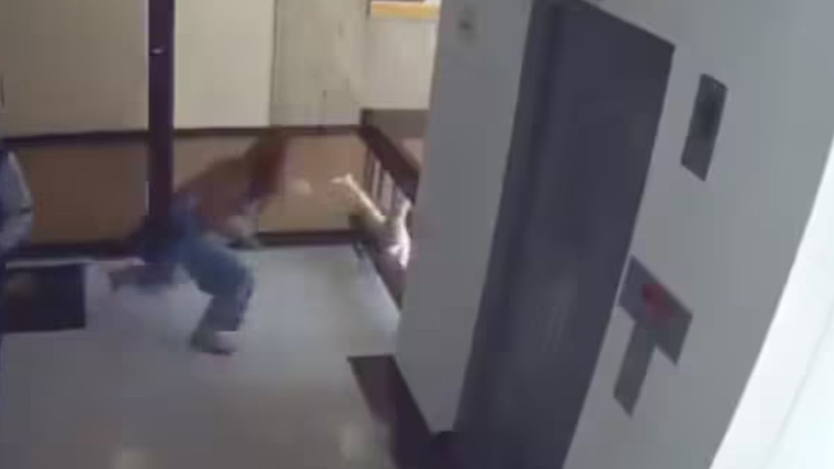 Viral CCTV Video Shows Mother Saving Toddler From Falling Down The ...