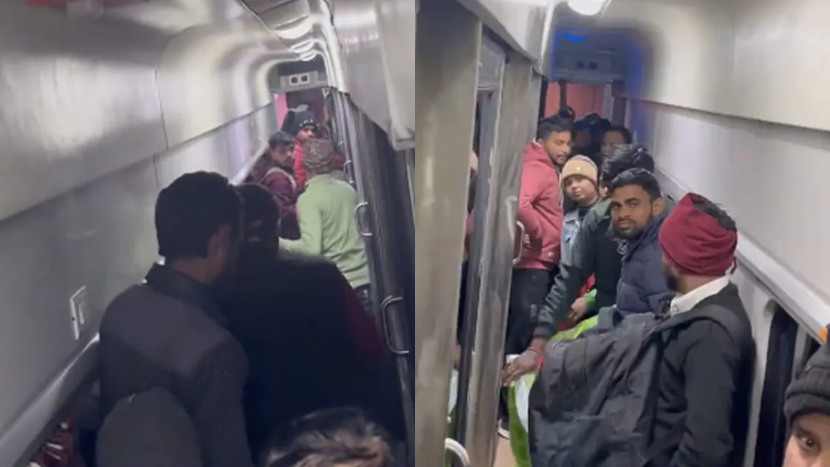 Viral Video: Ticketless Passengers Crowding Train's First AC ...