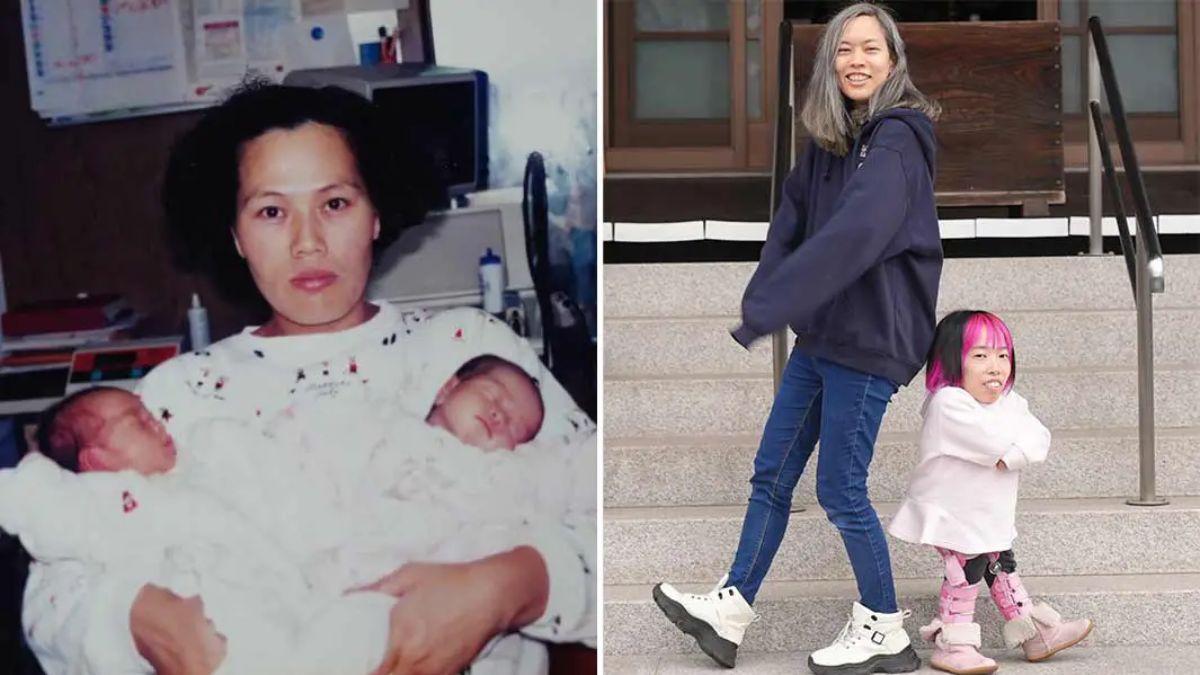 Japanese Twin Sisters With Height Difference Of More Than 2ft Set