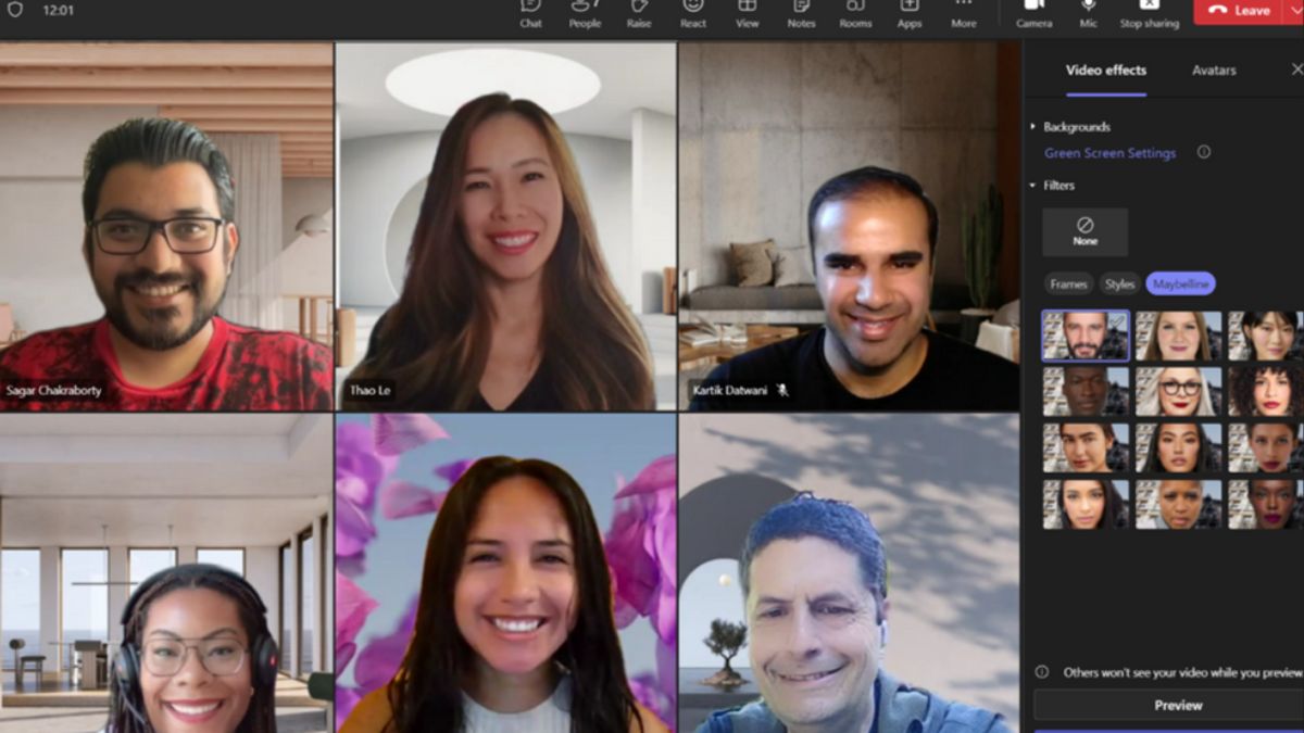 Microsoft Teams Now Introducing AI-Powered Makeup Filters; Full Details