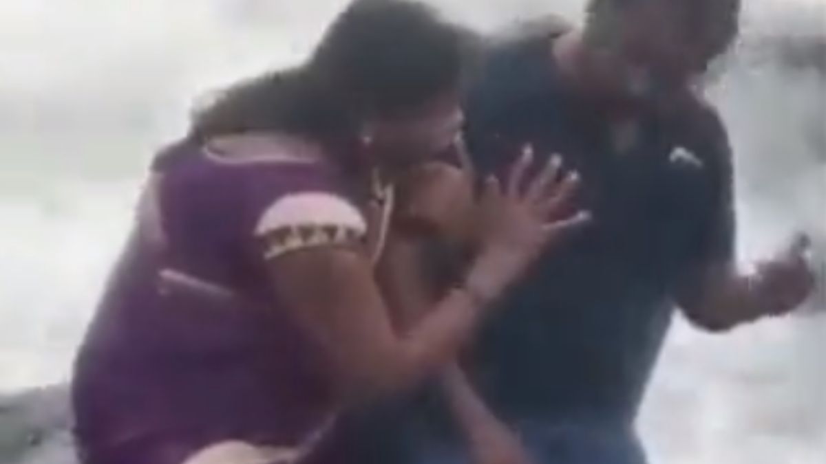Mumbai Video Shows 32 Year Old Woman Being Swept Away At Bandra
