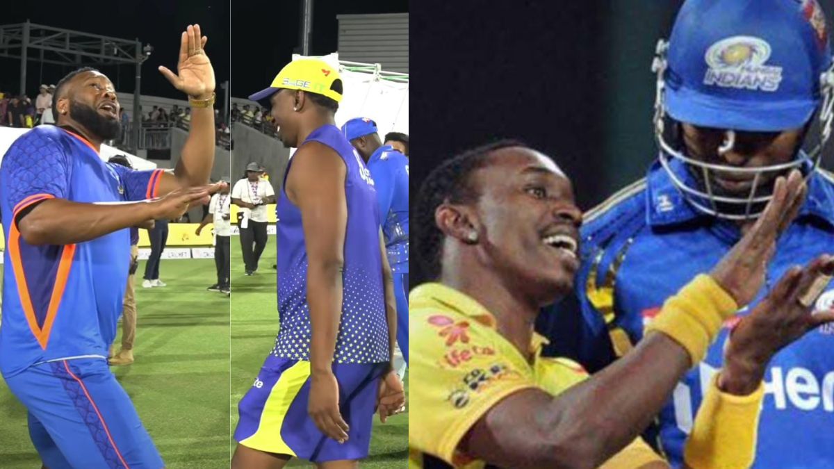 Kieron Pollard's Hilarious Dig At Dwayne Bravo With Airplane Gesture ...