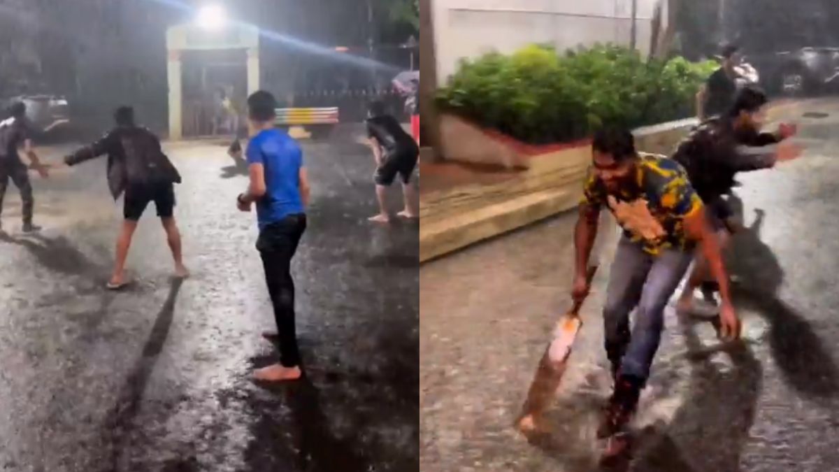 Viral Of Boys Playing Cricket In Rain Has Left Internet Amazed ...