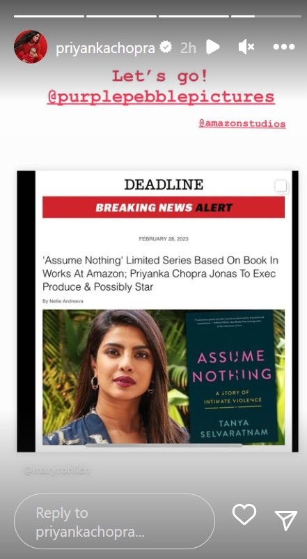 Priyanka Chopra To Star And Executive Produce Amazon Studios' Limited ...