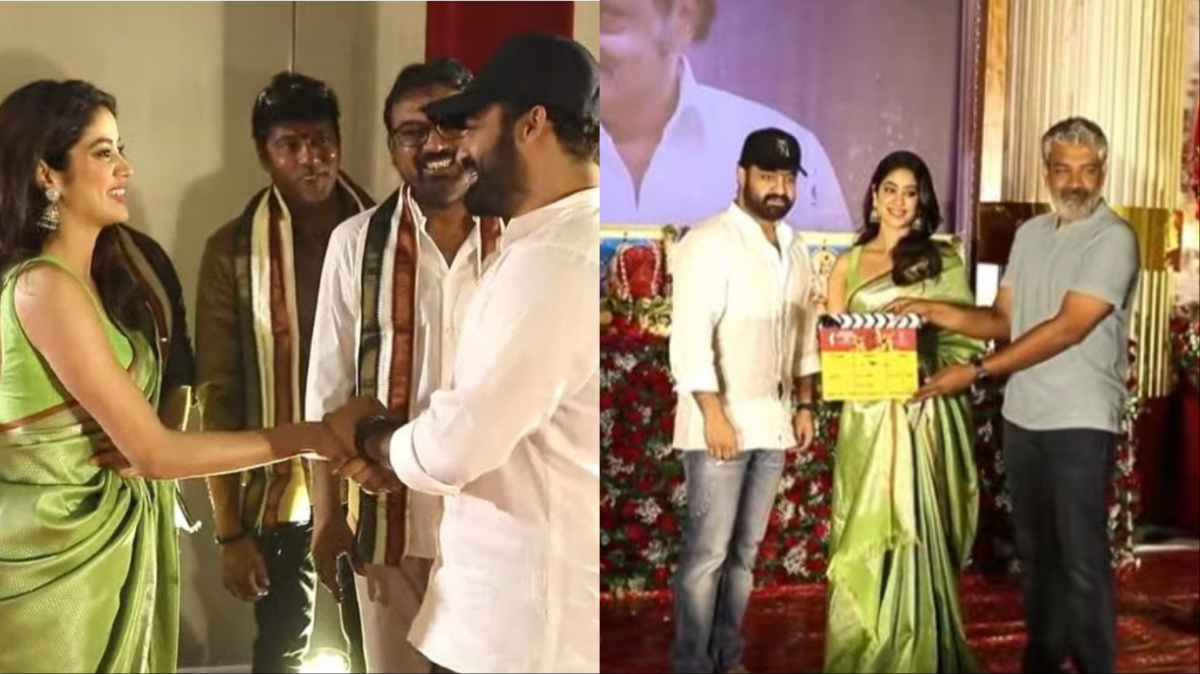 NTR30: SS Rajamouli Gives First Clap For NTR Jr And Janhvi Kapoor’s Film at Muhuratham Ceremony ...