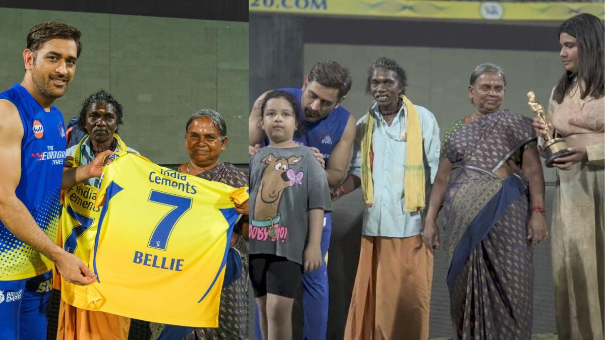 MS Dhoni Hands CSK Jerseys To Elephant Whispers' Bomman, Bellie And ...