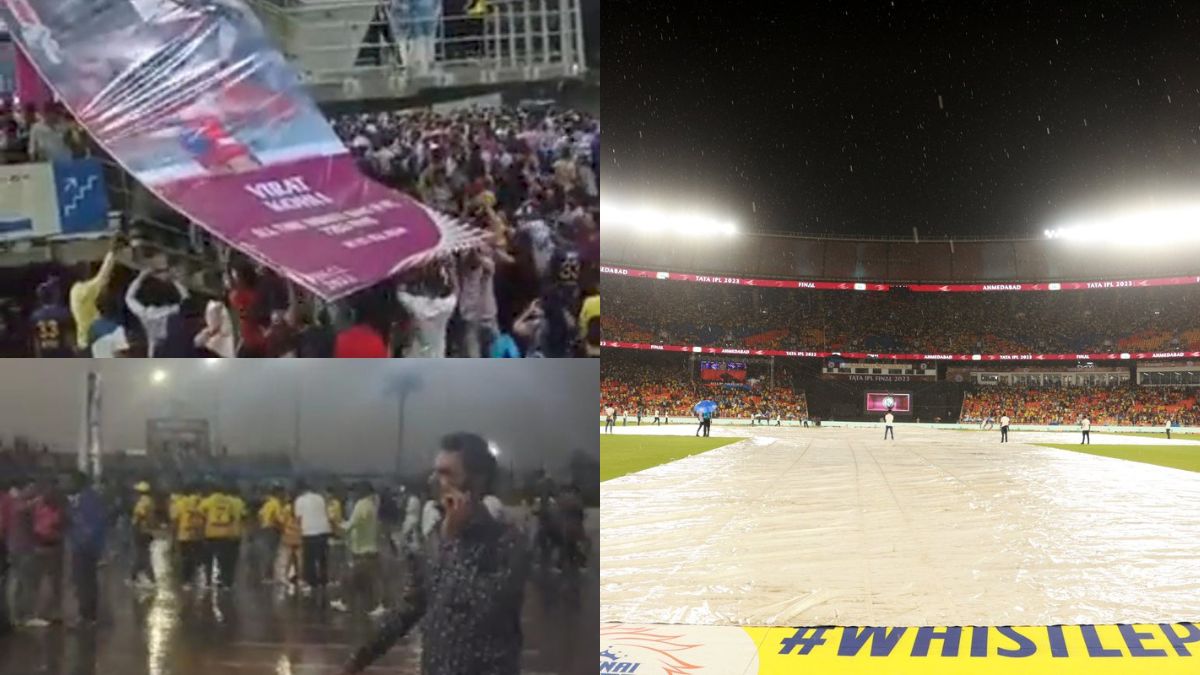 IPL 2023 Final: Spectators Hold Virat Kohli's Poster For Shelter After ...