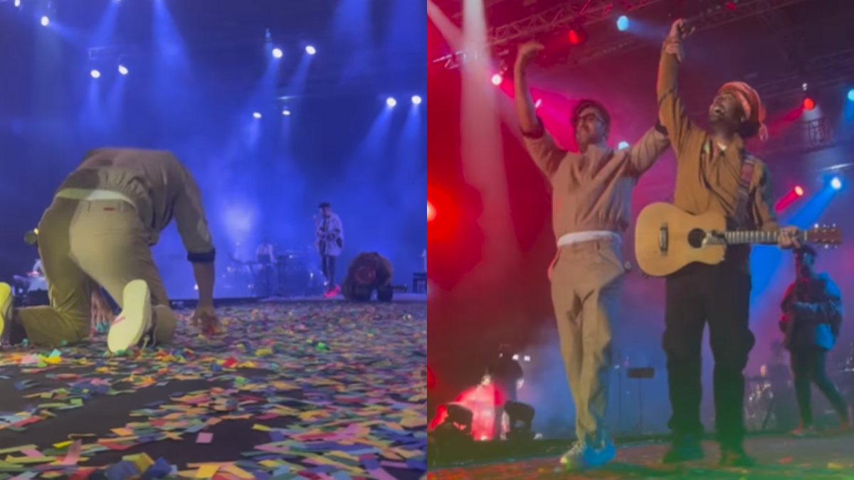 Ranbir Kapoor And Arijit Singh Bend Down On Their Knees In Heartfelt Onstage Gesture | Watch Video