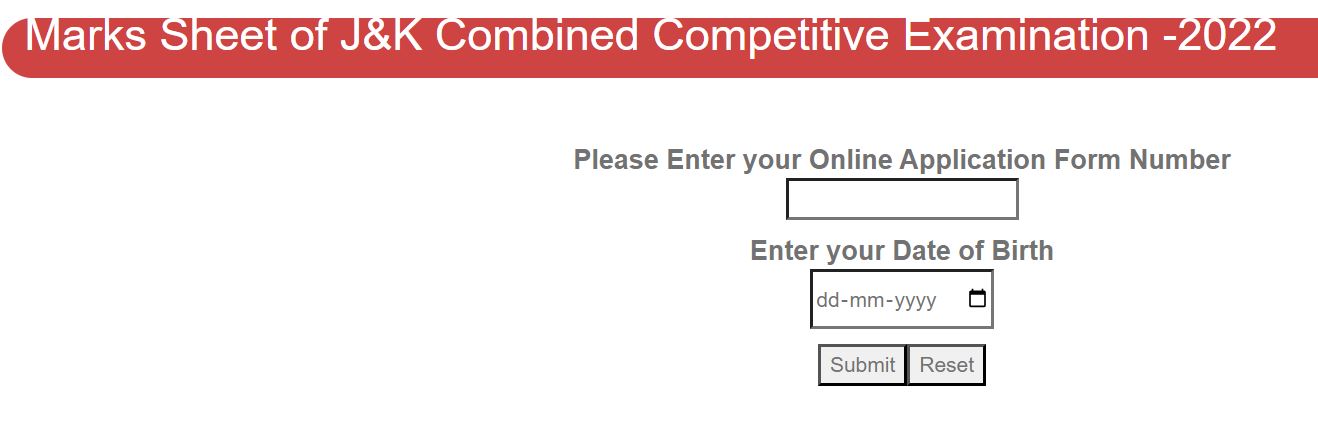 JKPSC CCE 2022 Mark Sheet Out At jkpsc.nic.in; Get Direct Link Here