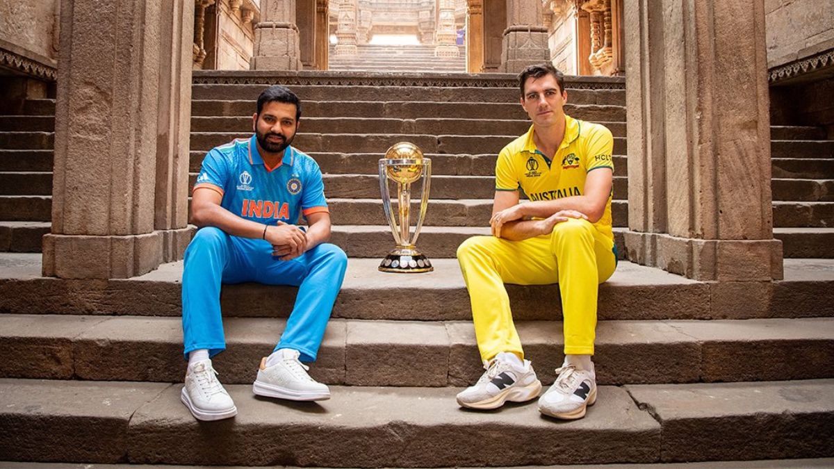 IND vs AUS: Rohit Sharma, Pat Cummins Pose With World Cup Trophy Ahead ... IND vs AUS: Rohit Sharma, Pat Cummins Pose With World Cup Trophy Ahead ...