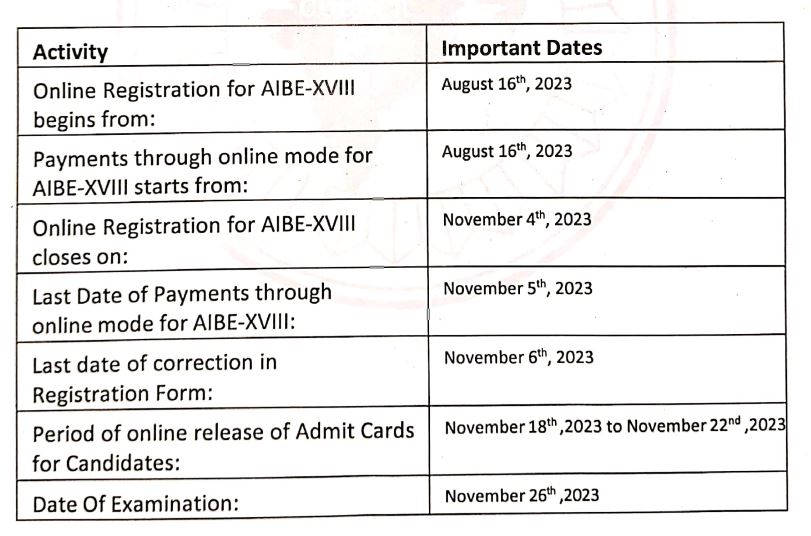 AIBE 18 Registration 2023 Date Extended; Check Revised Schedule Here
