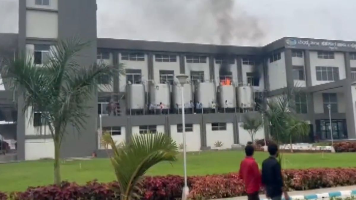 Karnataka Fire: Massive Blaze Engulfs Manmul Dairy In Mandya; Dousing ...