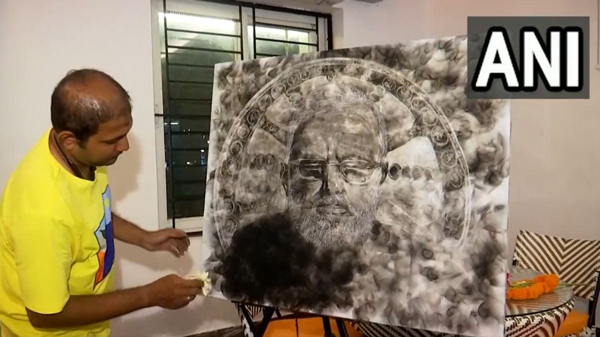 PM Modi Birthday: Odisha-Based Smoke Artist Creates Prime Minister's ...