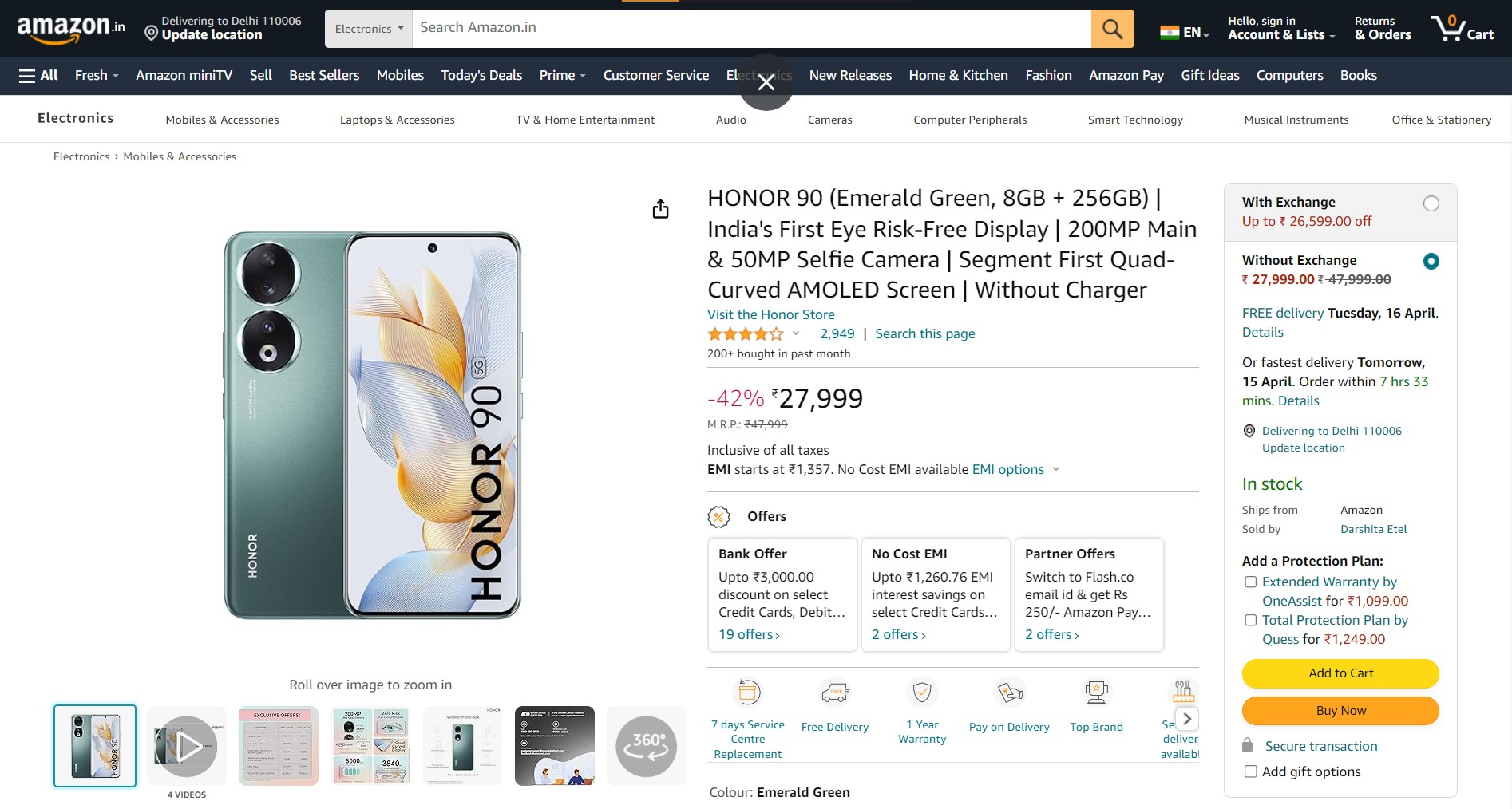 Honor 90 Price: Get Curved AMOLED Screen, 200MP Camera Phone At Rs ...
