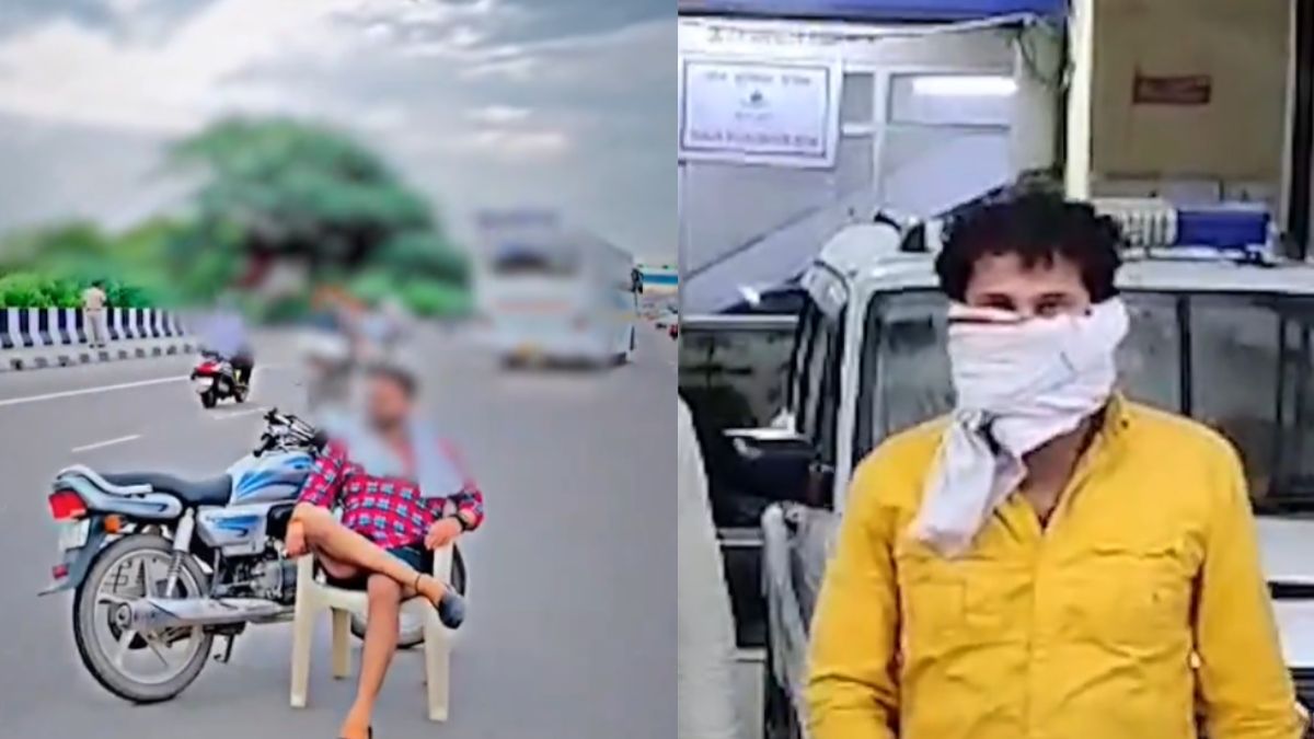 Delhi Man Sits On Chair, Parks Bike In Middle Of Busy GT Karnal Road ...