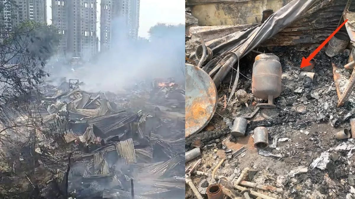 Gurugram: Fire Breaks Out In 300 Slums, Triggers Gas Cylinder Explosion ...