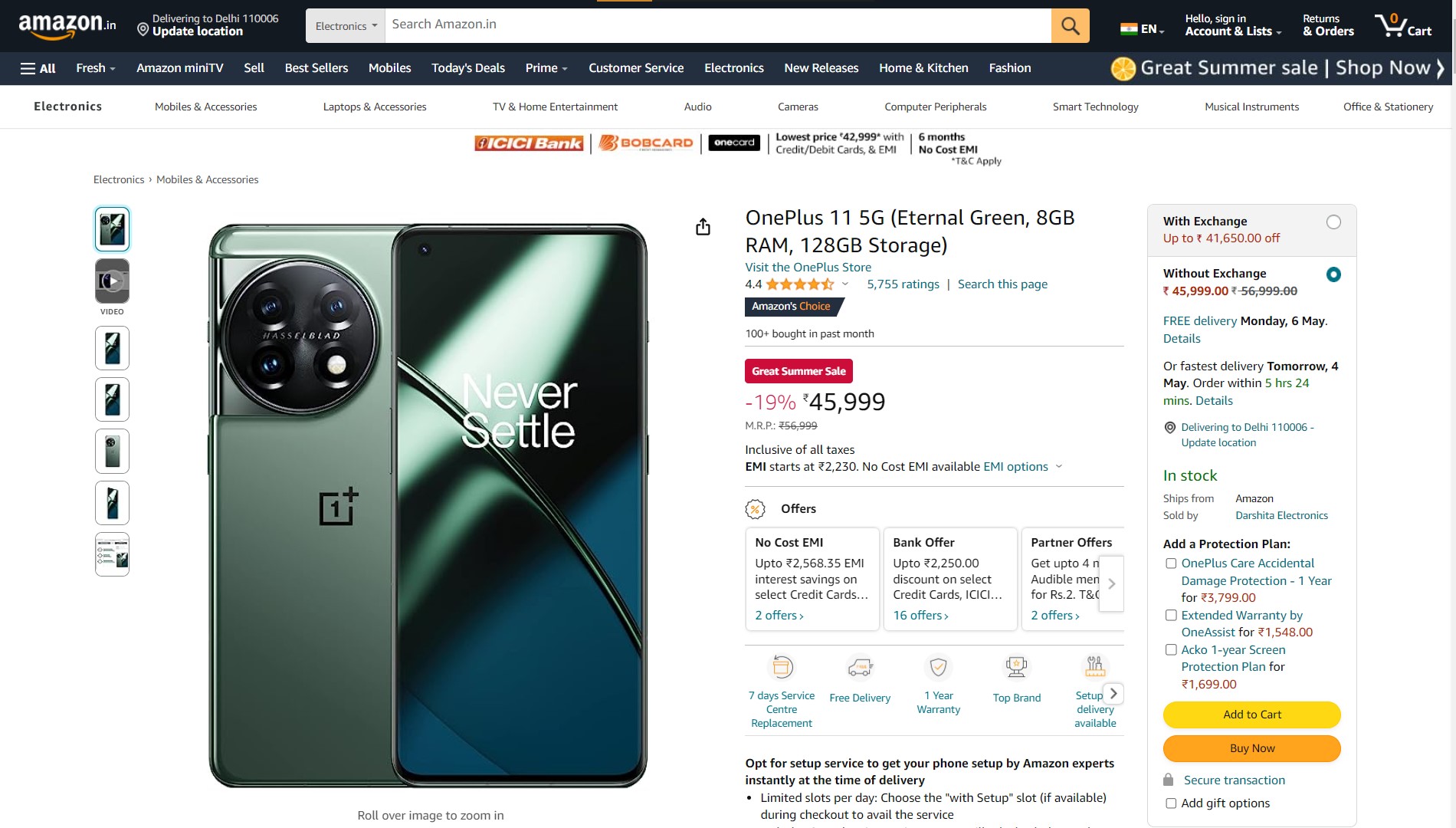 Amazon Great Summer Sale 2024: OnePlus 11 5G Available For Under Rs ...