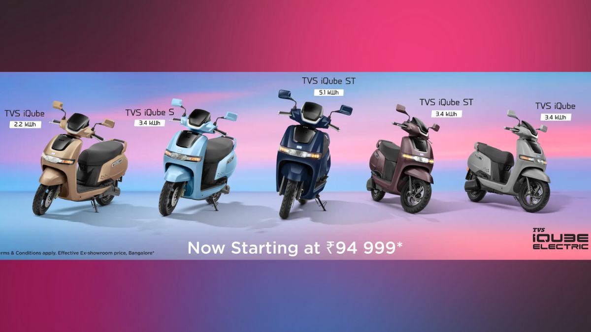 TVS iQube Now Available In Five Different Variants, Check Battery ...