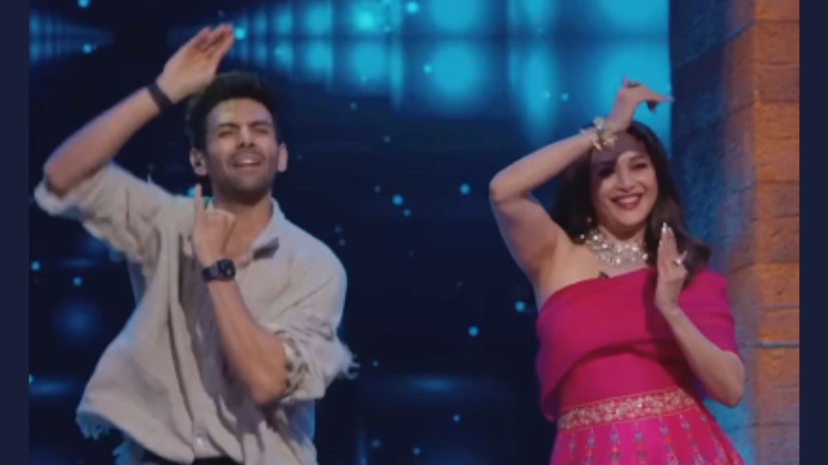 Kartik Aaryan And Madhuri Dixit's Electric Dance To 'Satyanaas' From ...