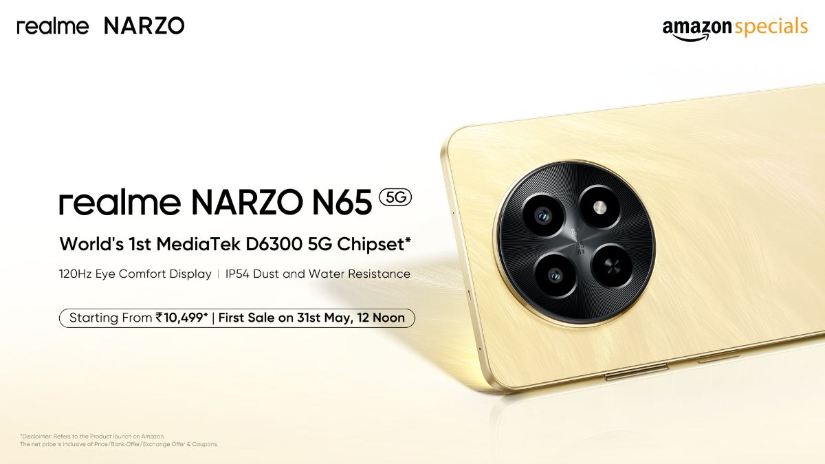 Realme Narzo N65 5G Launched In India With MediaTek Dimensity 6300, 50MP Camera; Check Price ...