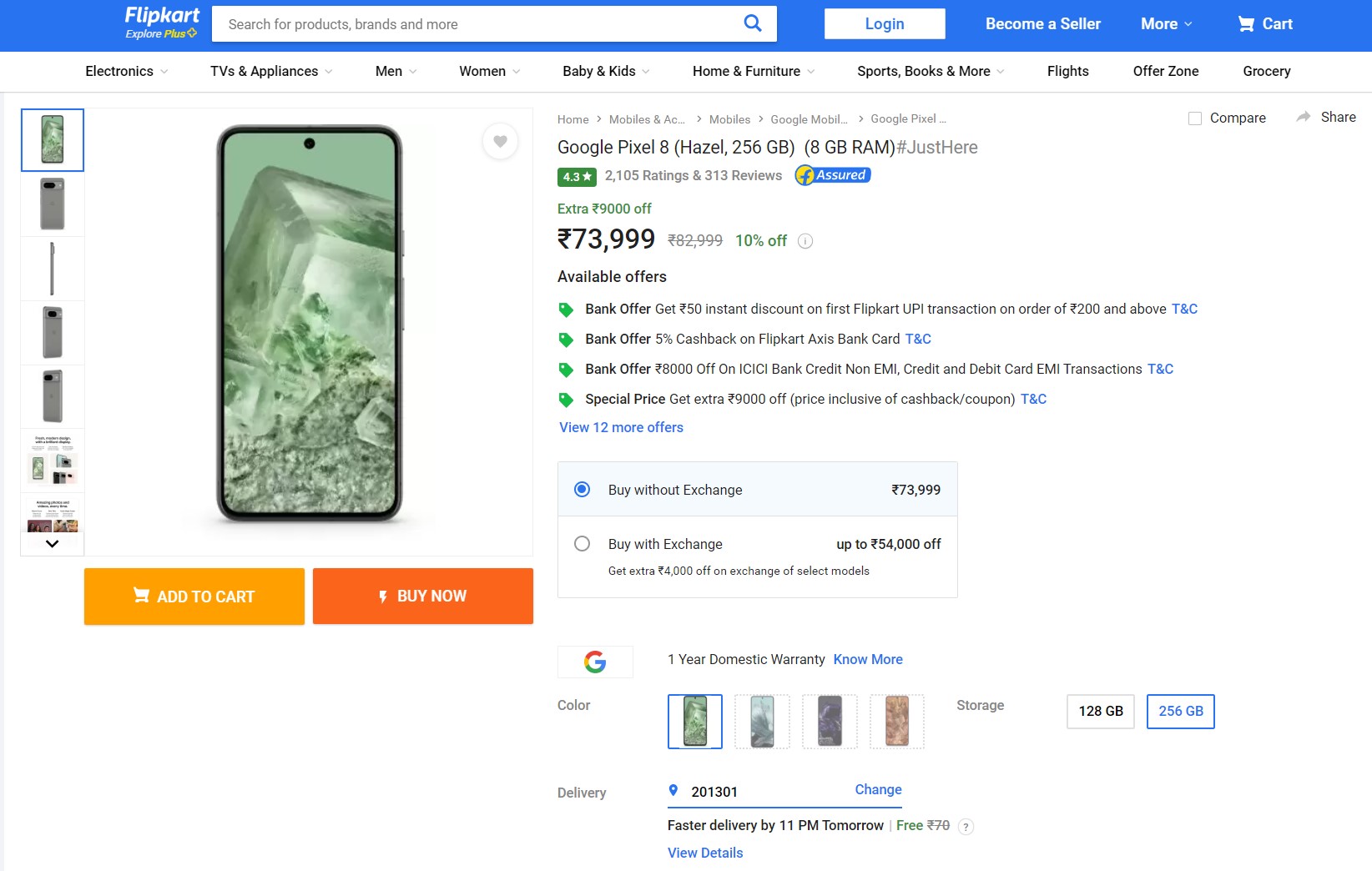 Google Pixel 8 Price Down By Rs 12,000, Save Up To Rs 12,000 More With ...