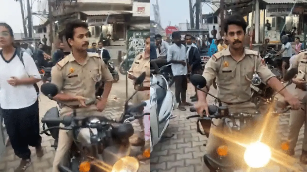 Viral Video: Ghaziabad Cop Issues Challan While Himself Rides Bike ...