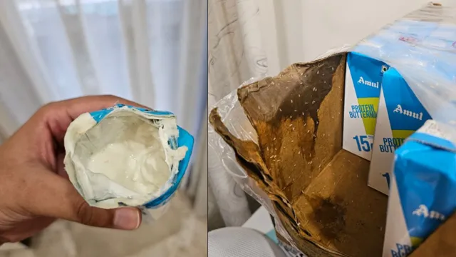 Man Finds Live Worms Inside Amul Buttermilk Container He Ordered Online ...