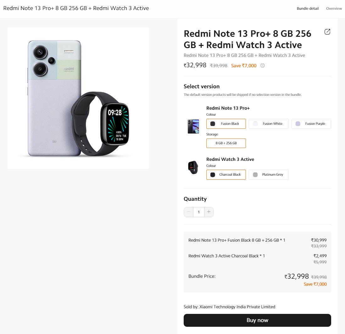 Redmi Note 13 Pro Plus Price Offers: Xiaomi Smart Bundle Offering Redmi ...