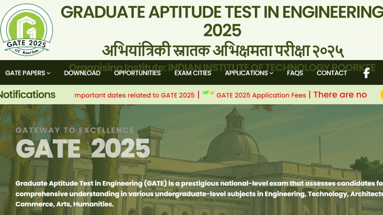 GATE 2025 Registration Process To Begin From August 24; Check Exam ...