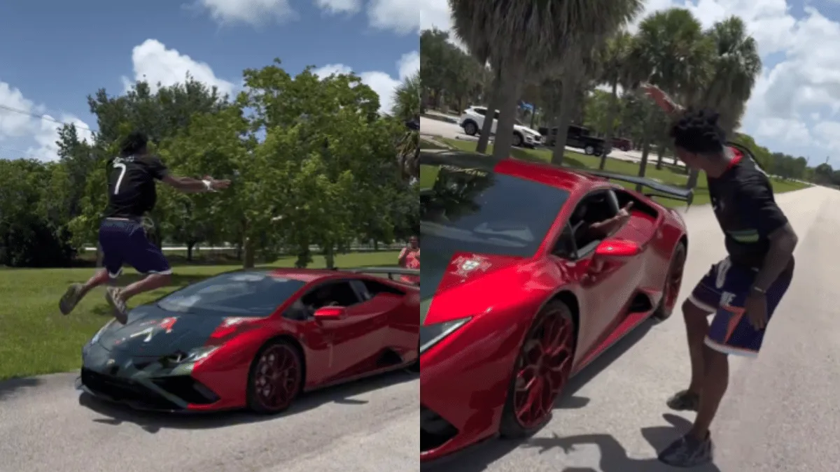 Viral Video Shows YouTuber IShowSpeed Jumping Over Speeding Lamborghini ...