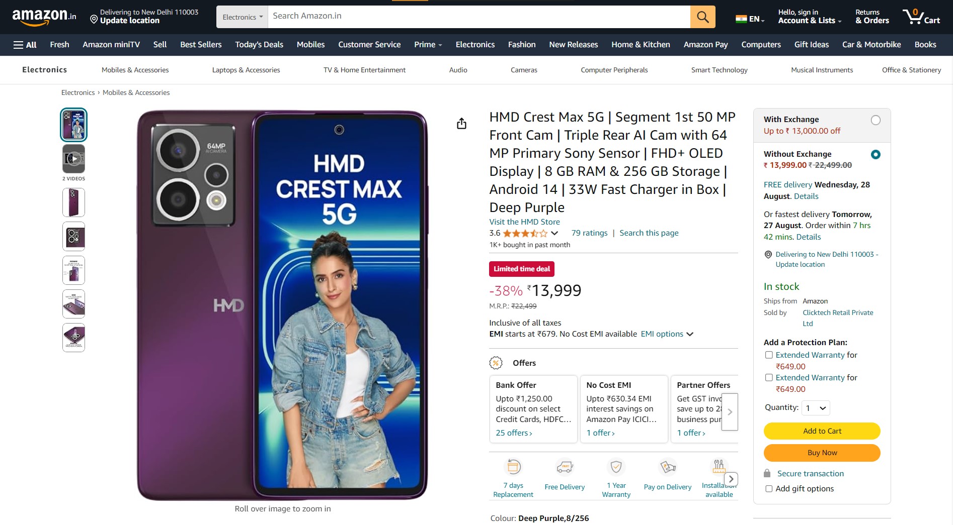 Amazon Mobile Deal: Get 50MP Selfie Camera Phone With OLED Screen ...