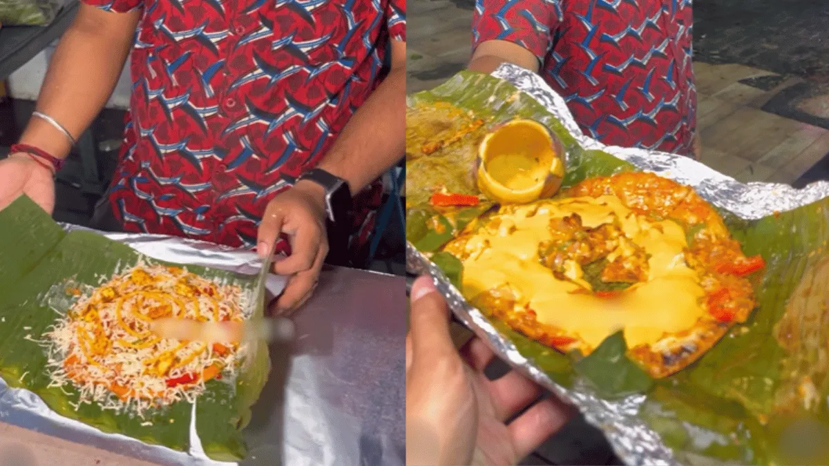 Viral Video: Man Makes ‘Authentic’ Volcano Pizza In Banana Leaf ...