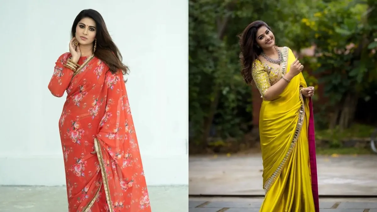 Tamil Actress Sneha Inspired Vibrant Monsoon-Ready Sarees That Are Must ...