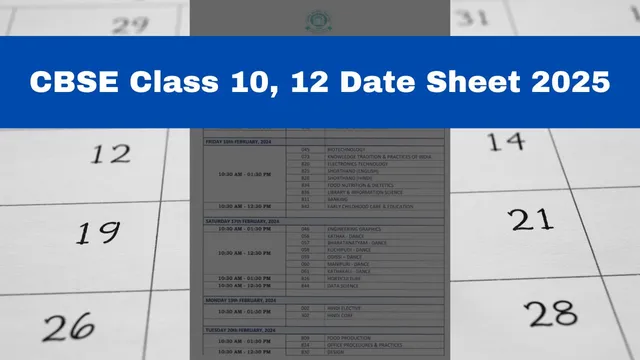 CBSE Class 10, 12 Date Sheet 2025: CBSE Board Exam Likely To Begin From ...