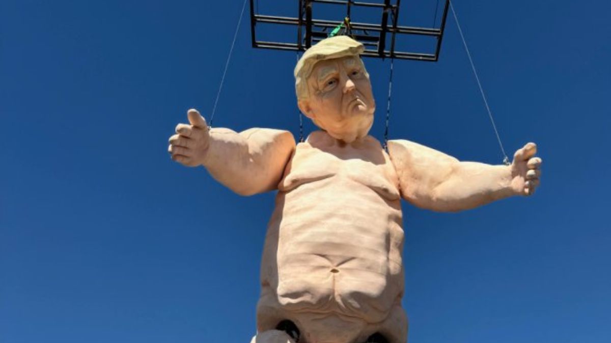 ‘Crooked And Obscene’: Donald Trump’s 43-Foot Naked Statue Comes Up In ...