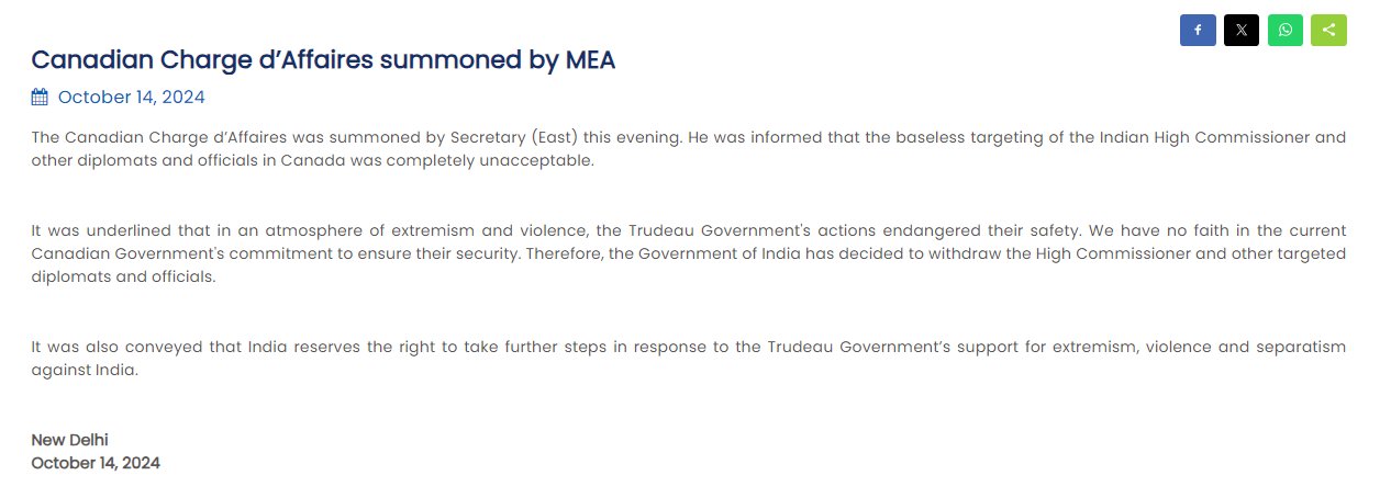 India To Pull Diplomats From Canada Against 'Baseless Targeting' Over ...
