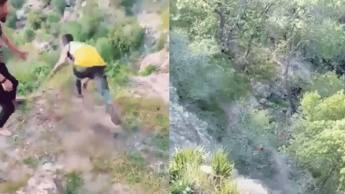 Viral Video: Man Falls Off Deadly Cliff After Failed Backflip ...