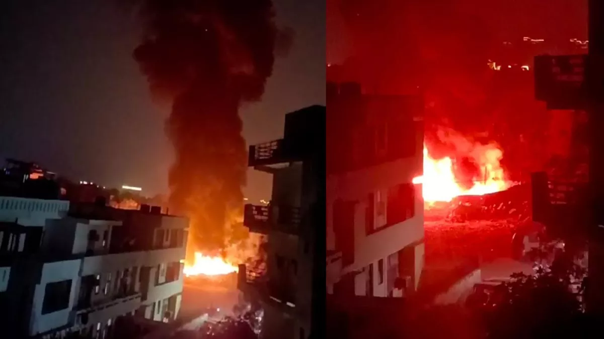 Gurugram Fire: Massive Fire Engulfs Cardboard Warehouse In Sector 21 ...