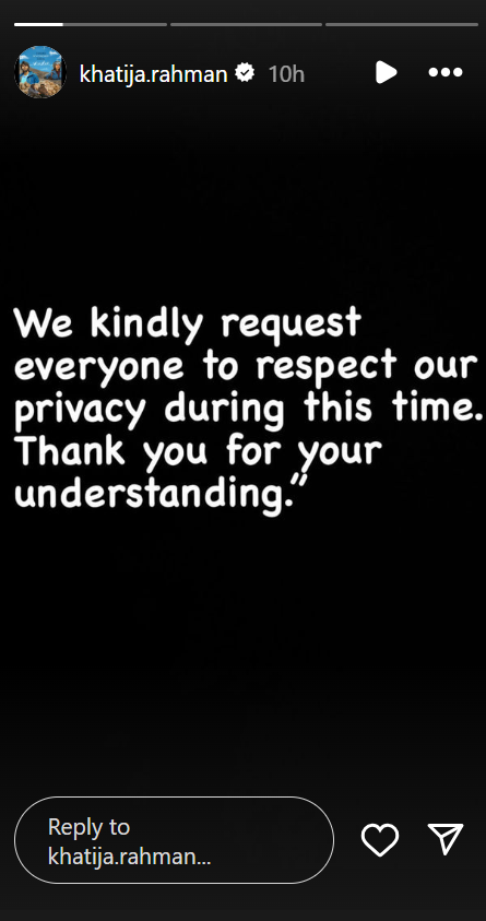 AR Rahman's Daughter Raheema Breaks Silence On Parents' Separation ...