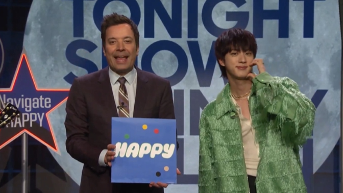 BTS Jin Makes Jimmy Fallon Do Super Tuna Dance On The Tonight Show; Performs Running Wild With ...