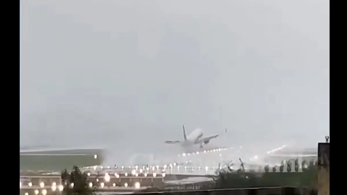 Viral Video Shows IndiGo Flight Struggles To Touchdown Runway Amid ...