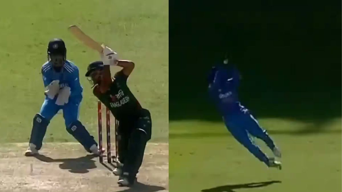IND U19 vs BAN U19:Hardik Raj Takes Stunning Catch To Dismiss ...