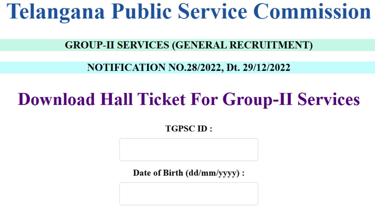 TGPSC Group 2 Hall Ticket 2024 Released At tspsc.gov.in; Get Direct Link Here