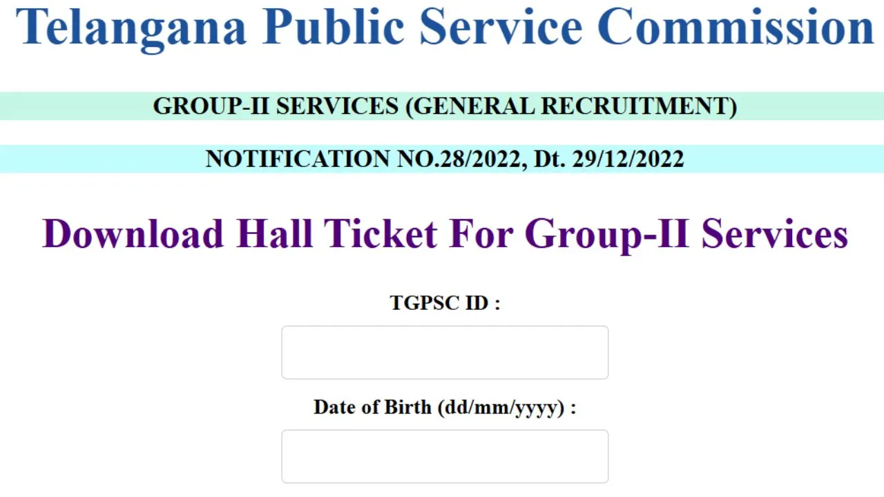 TGPSC Group 2 Hall Ticket 2024 Released At tspsc.gov.in; Get Direct Link Here